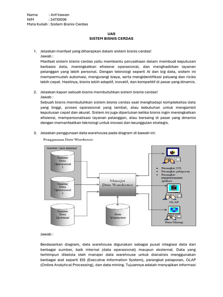 UAS Sistem Bisnis Cerdas | PDF