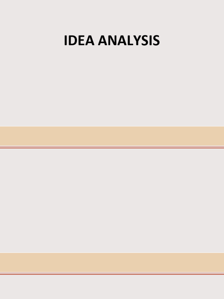 02_Idea Analysis | PDF | Hypothesis | Market (Economics)