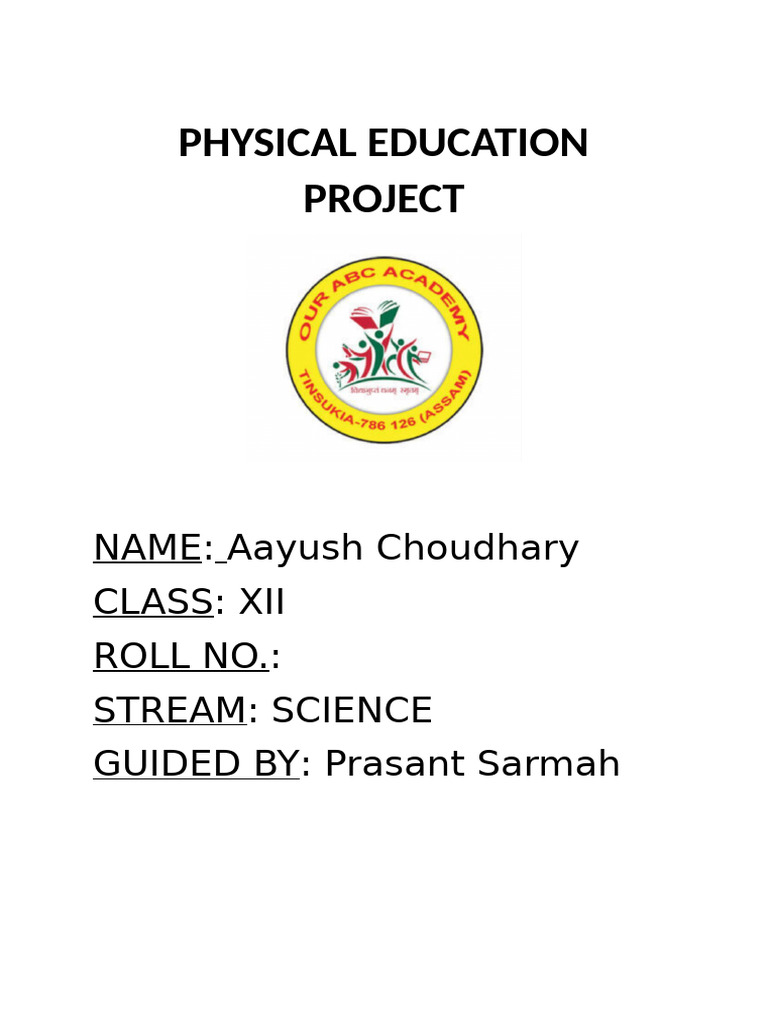Physical Education Project | PDF