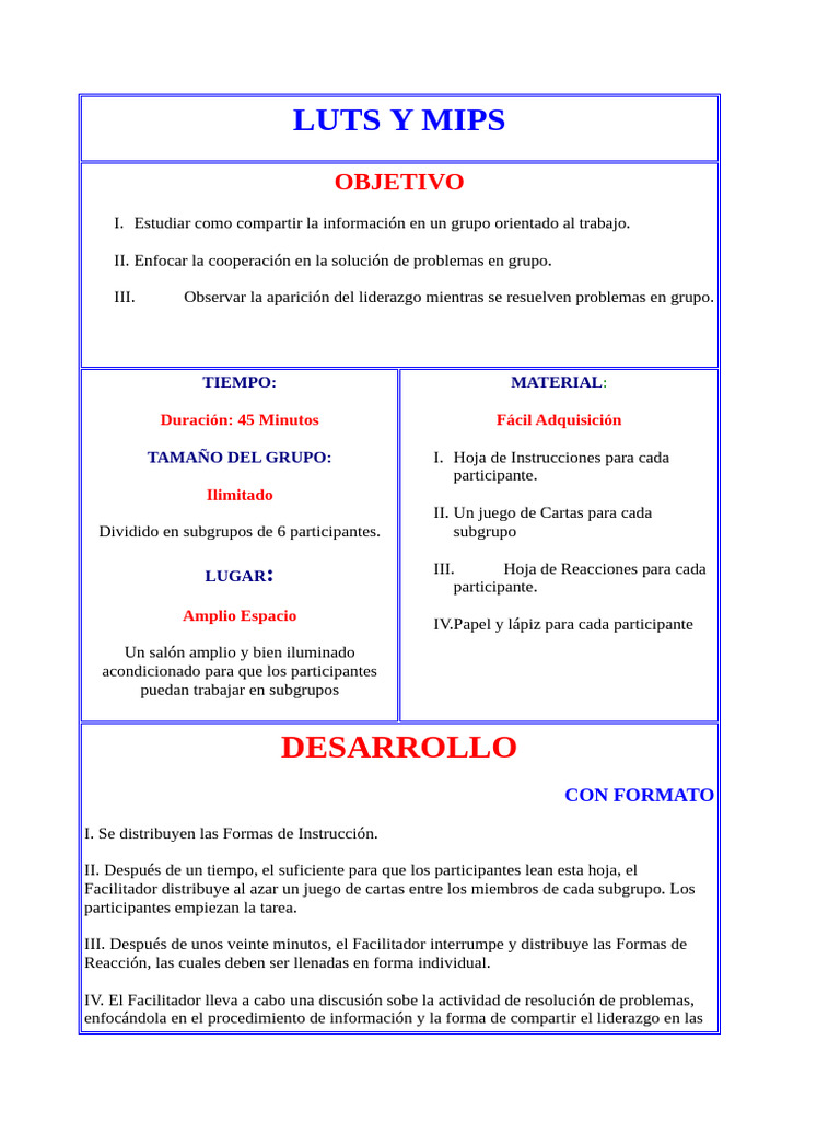 Actividad de Resolución de Problemas: LUTS y MIPS | PDF