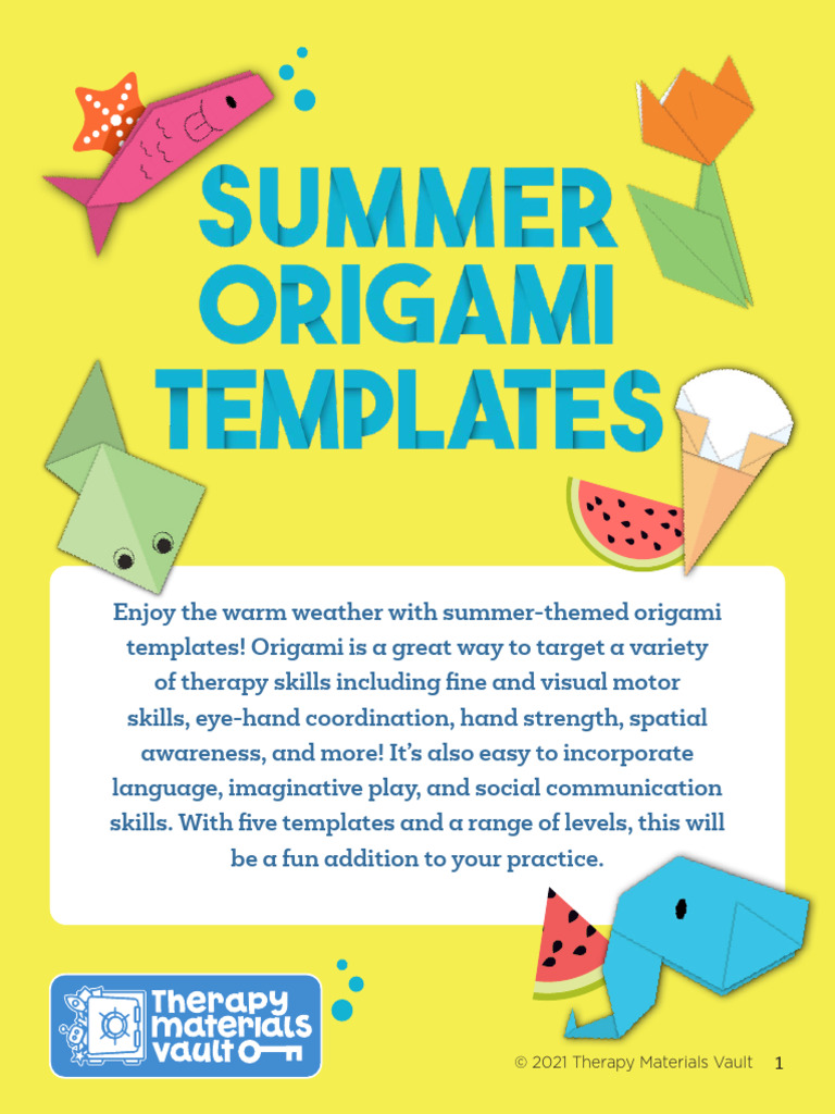 Summer-Themed Origami Templates | PDF | Psychotherapy | Origami