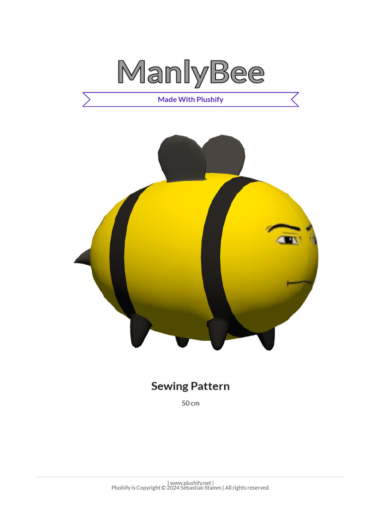 ManlyBee - Print - Plushify | PDF