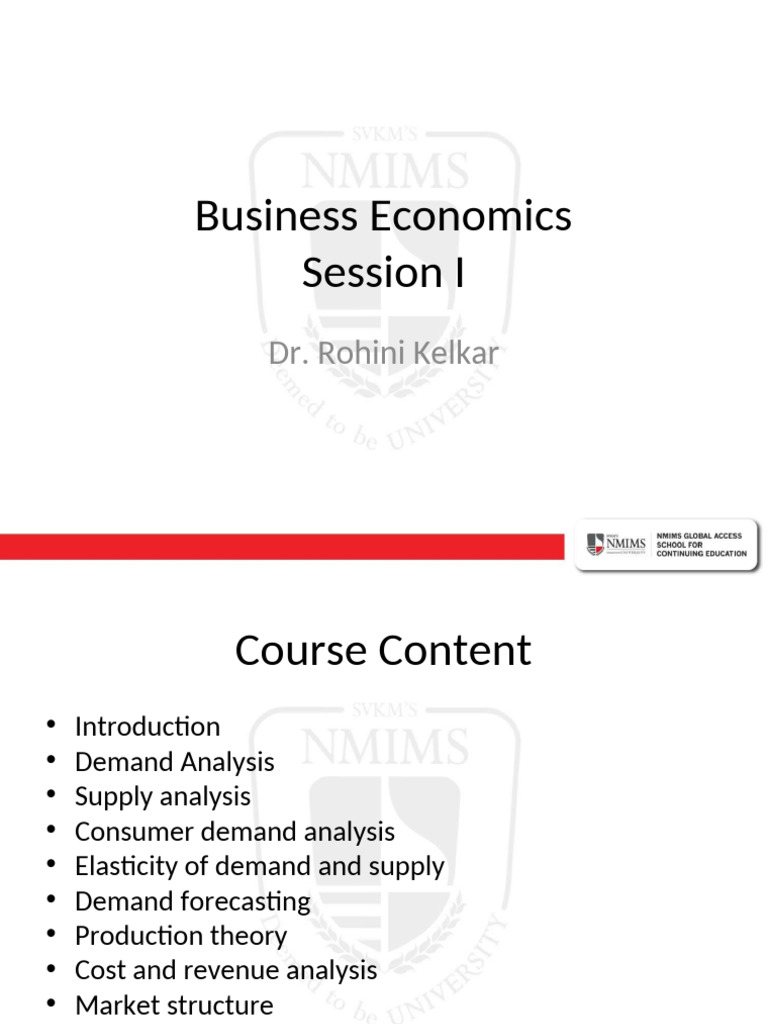 Business Economics - Session 1 PPT VImI2RkxYL | PDF | Demand | Demand Curve