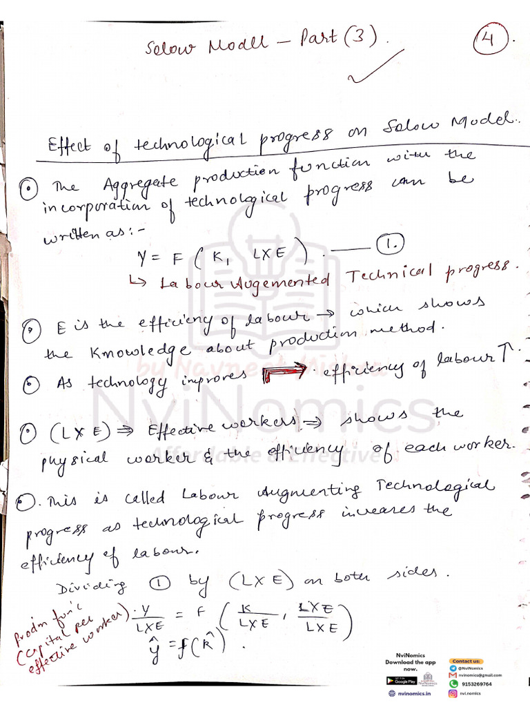 Solow Model Part-3 Notes | PDF
