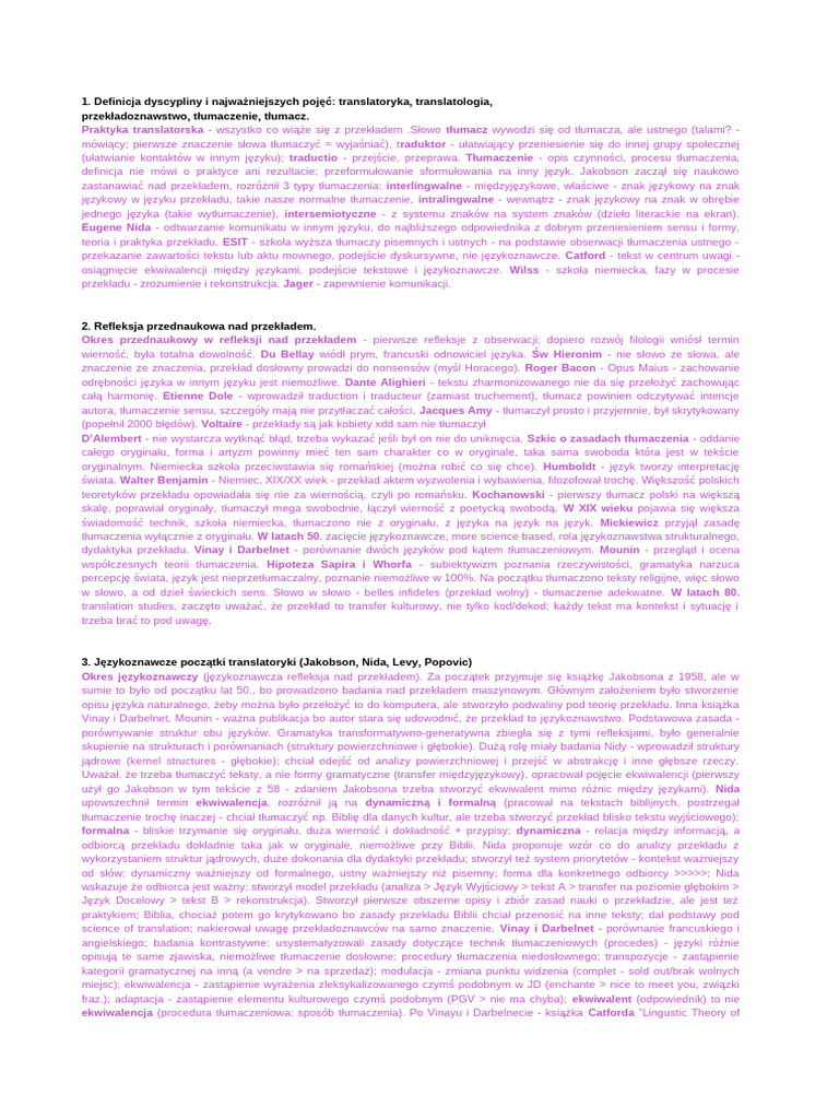 Teorie Przekładoznawcze | PDF