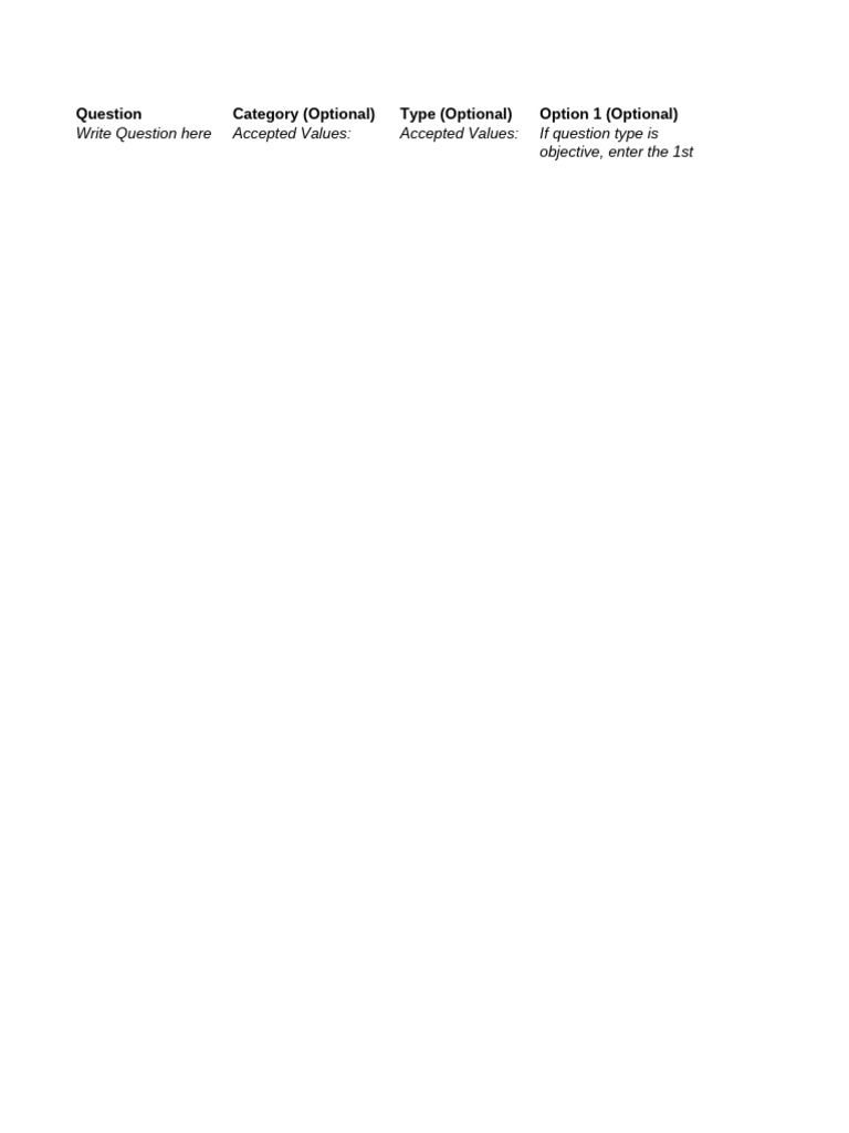 Vendor Questionnaire Template | PDF