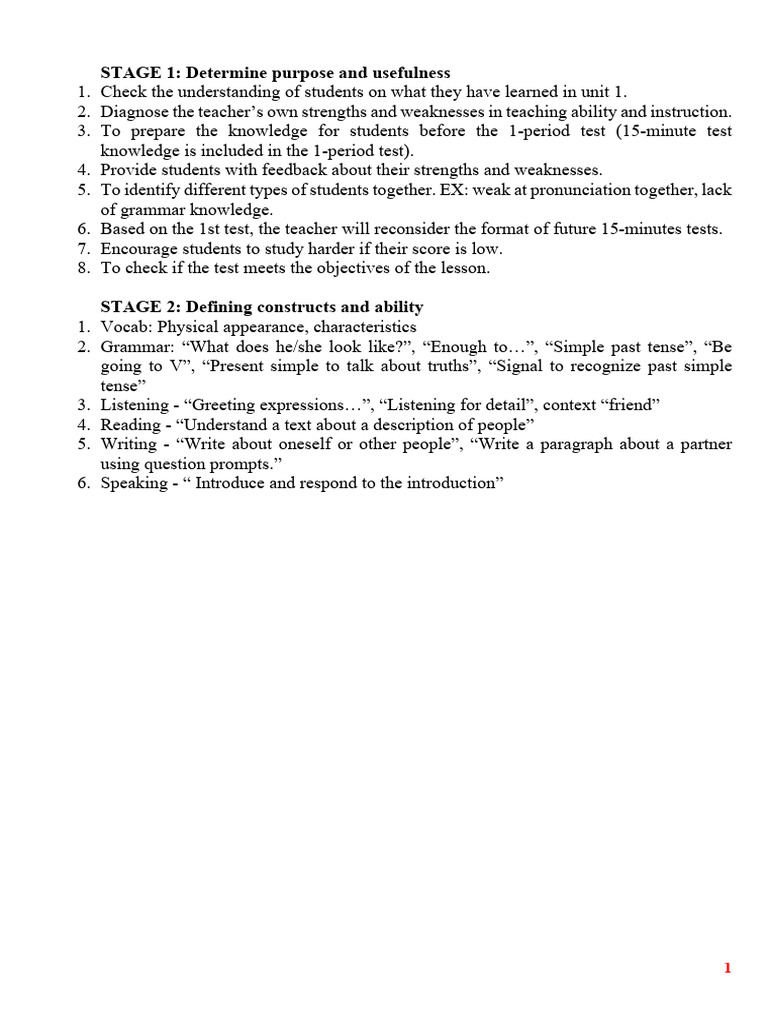 15 Minutes Test Assessment | PDF | Teachers | Cognition