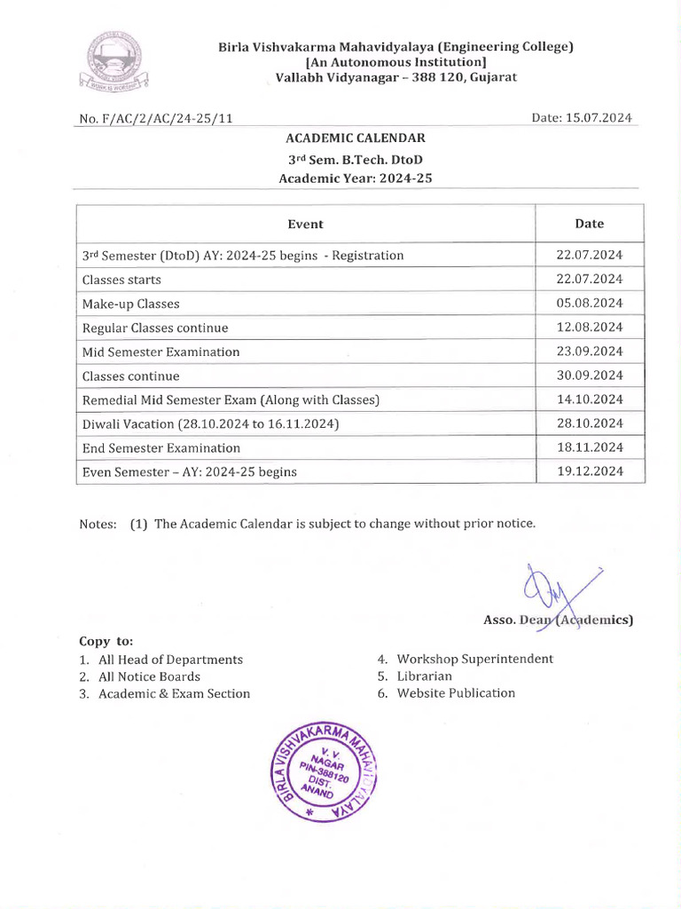3rd Sem. B.Tech. DtoD | PDF