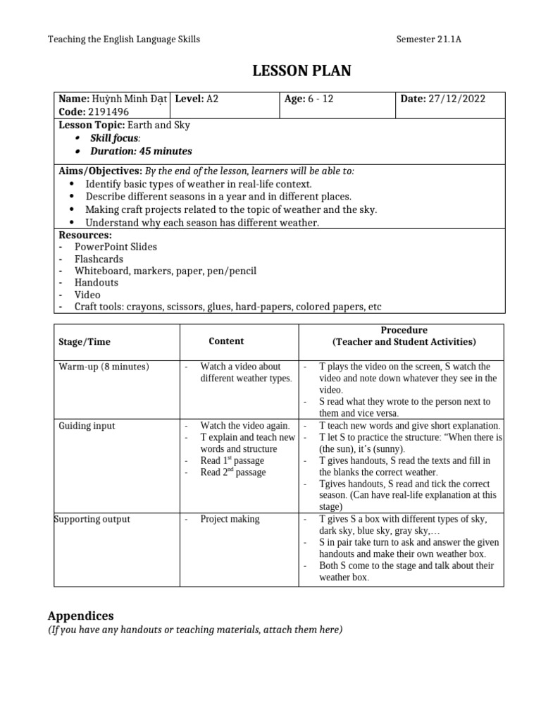 Big Science 1 Unit 6 Lesson Plan | PDF | Lesson Plan | Human Communication