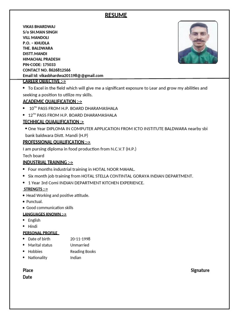 Vikash Bhardwaj Resume | PDF