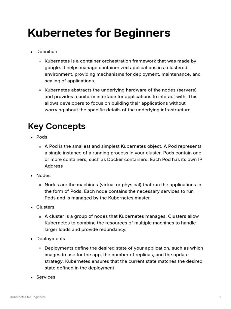 Kubernetes For Beginners | PDF | Database Transaction | Acid