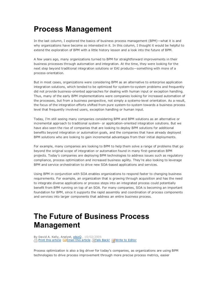 Process Management | PDF | Business Process Management | Strategic ...