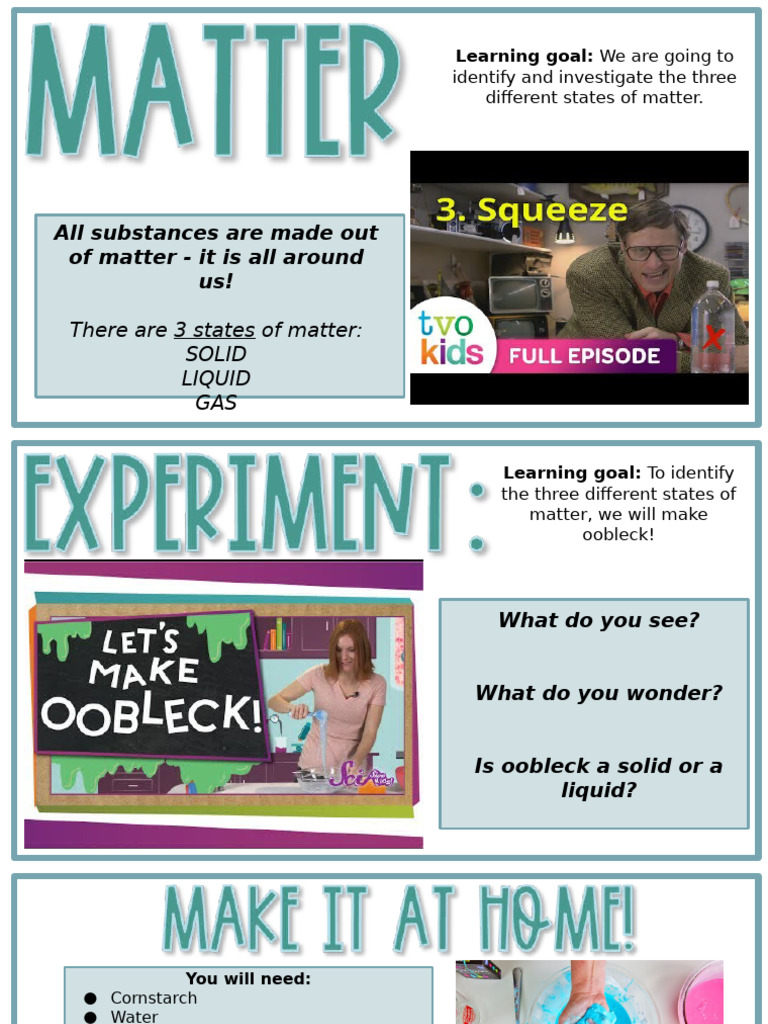 Exploring States of Matter for Kids | PDF | Liquids | Buoyancy