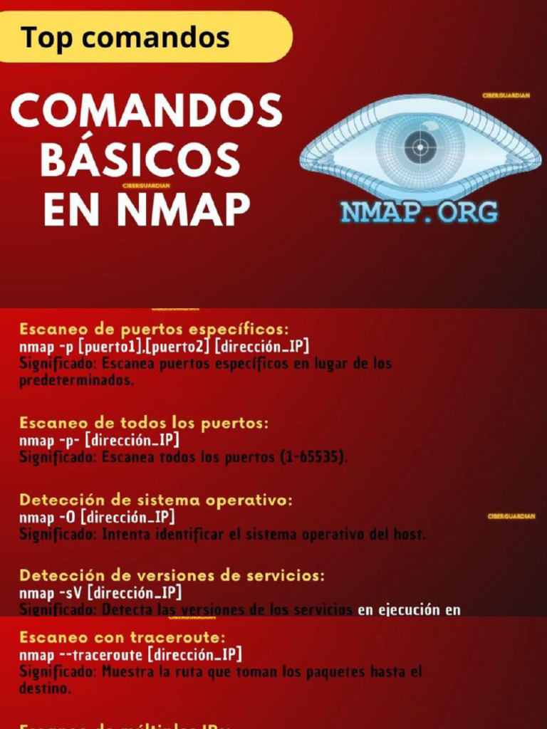 Comandos b Sicos en Nmap 1726839812 | PDF