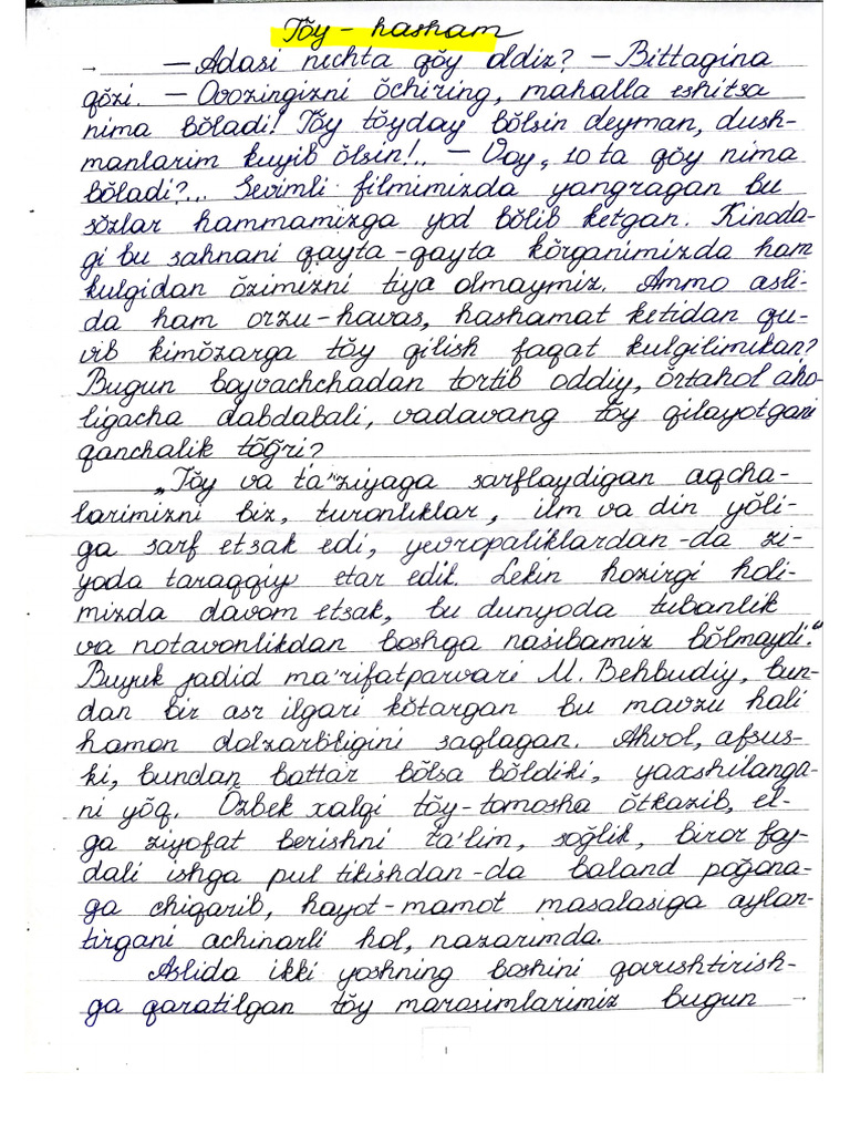 Esse Namunalari | PDF