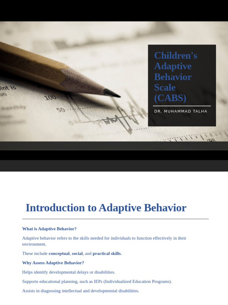 Children's Adaptive Behavior Scale (CABS) | PDF | Individualized ...