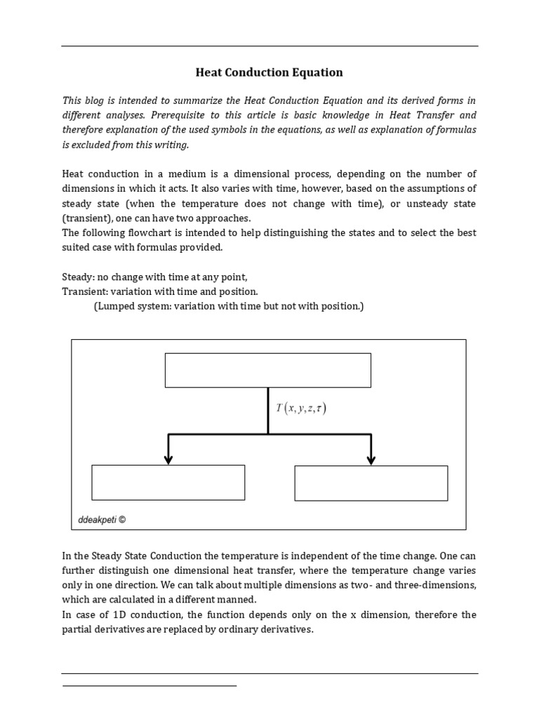 Heat Conduction Equations_Peter Deak | PDF | Thermal Conduction | Heat ...