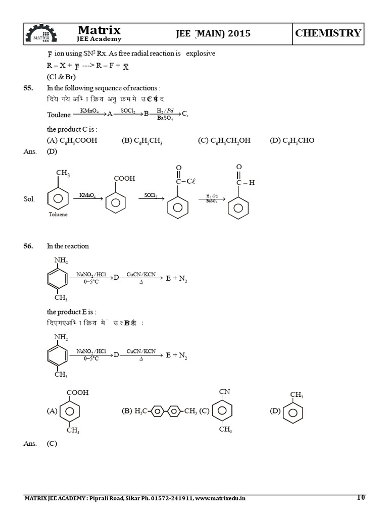 Matrix: Chemistry | PDF