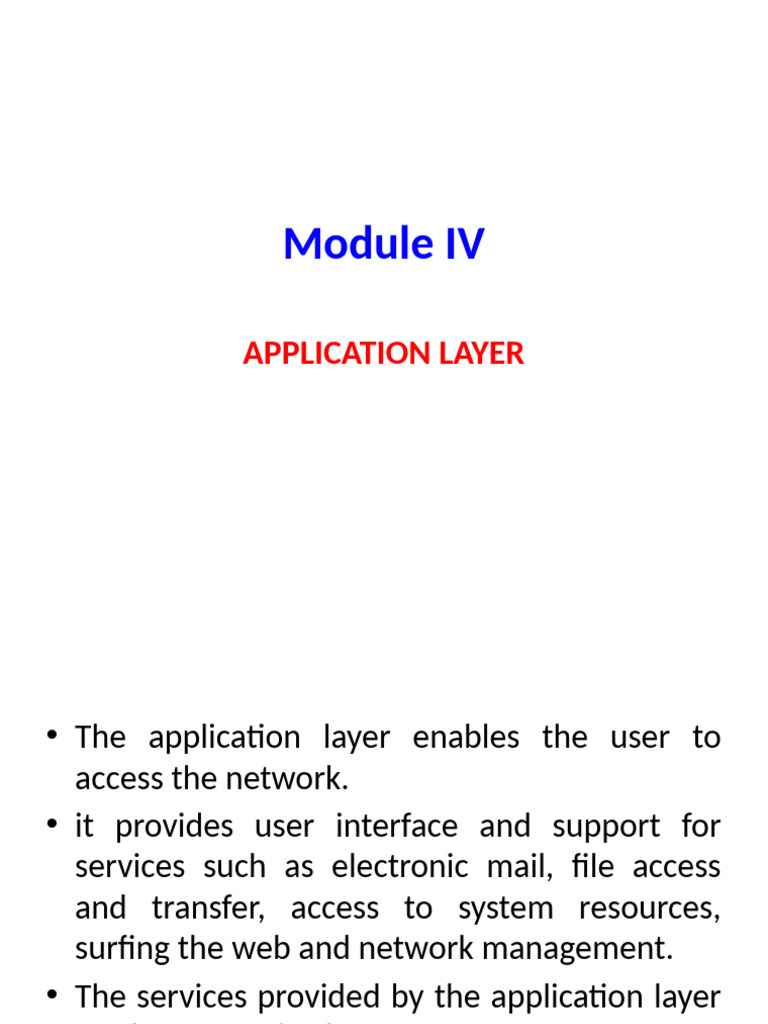 Module 5 Application Layer Pdf File Transfer Protocol Domain Name 4068