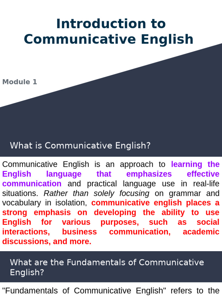 Intro. To Comm. Eng. Sem 1 Mod 1 | PDF | Communication | Nonverbal Communication