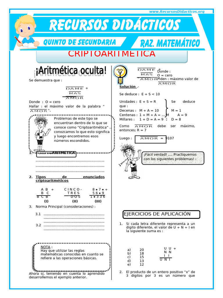 Cripto Aritmetica | PDF