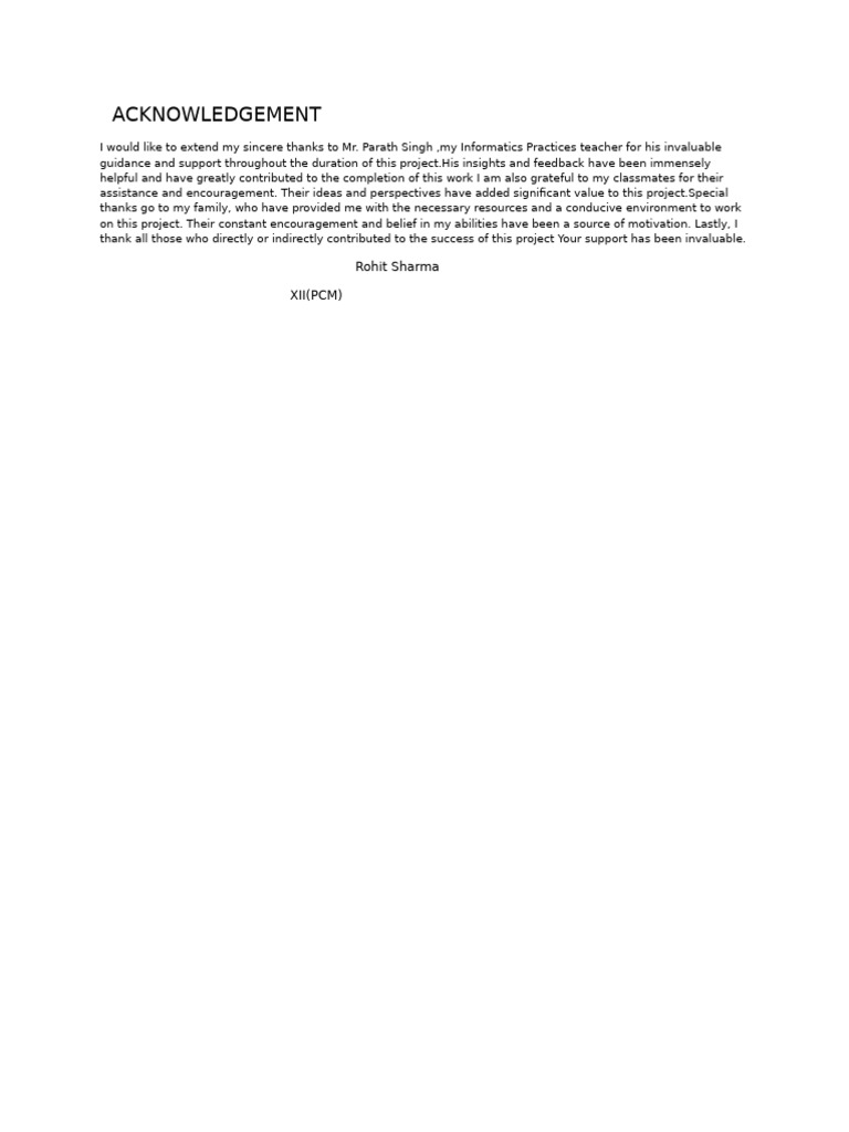 Student Project Gratitude Note Pdf