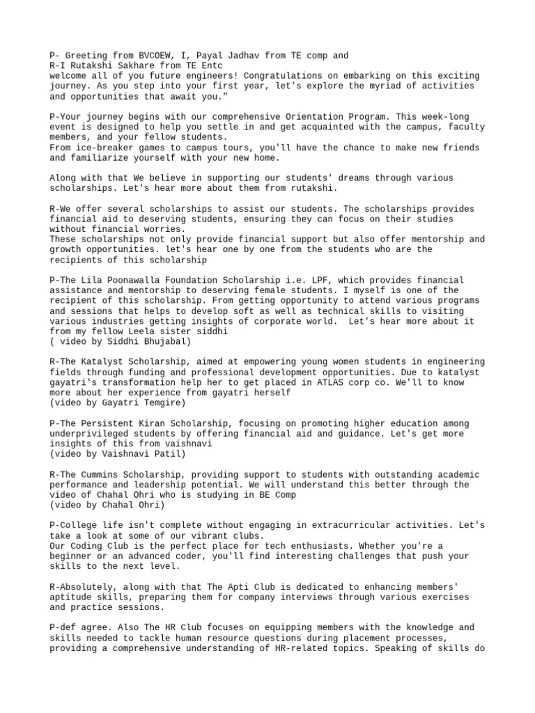 Script NAAC script | PDF