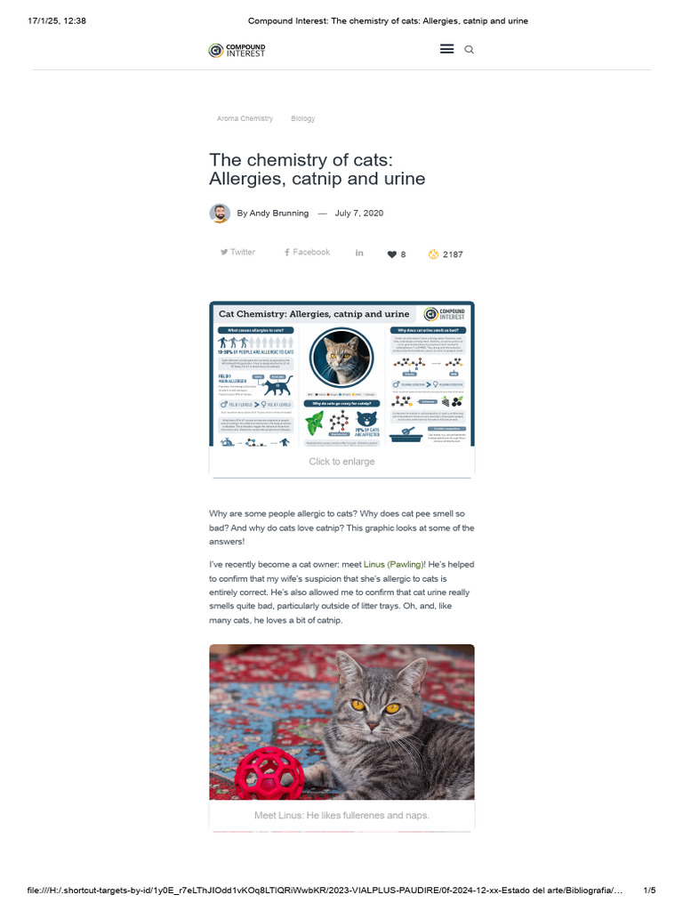 Chemistry of cats | PDF | Cats