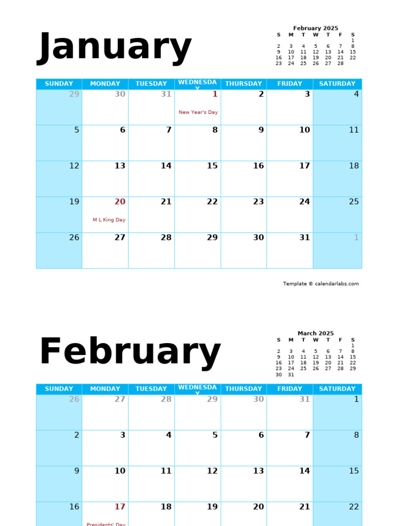 2025 Monthly Calendar 13 | PDF | Observances