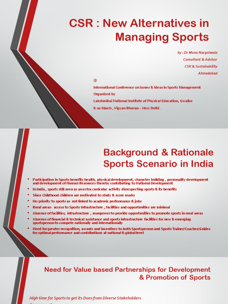 CSR - Sports | PDF | Corporate Social Responsibility | Economies