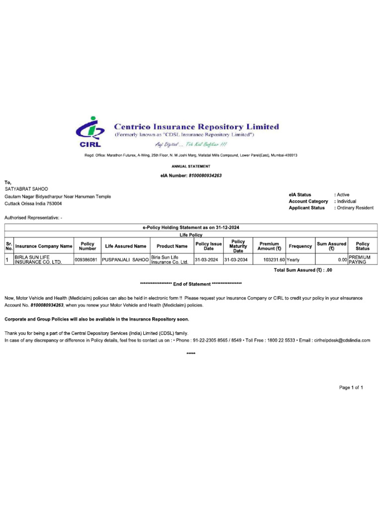 Insurance Mother | PDF