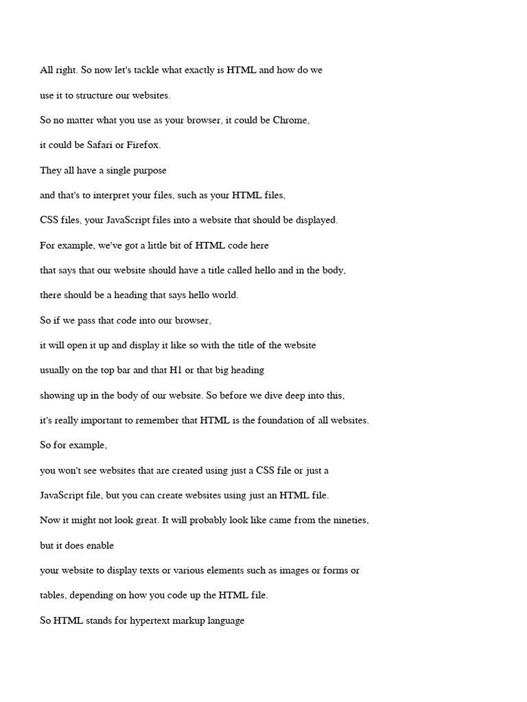 001 Introduction To HTML - en | PDF | Html | Markup Language
