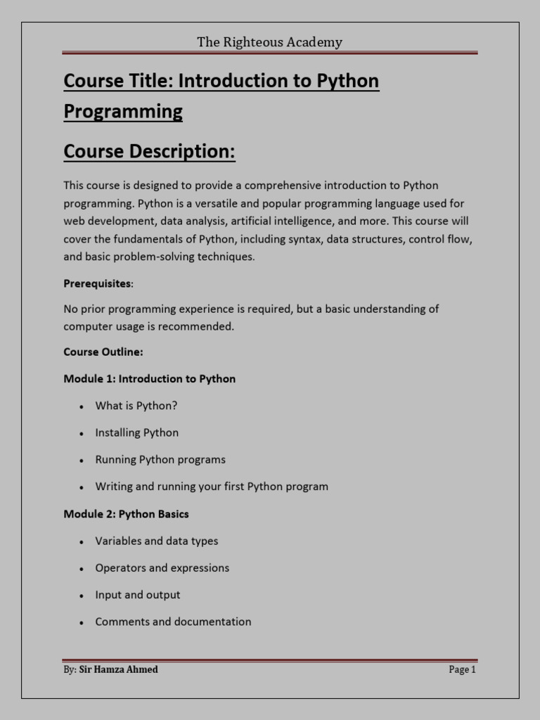 TRA Python Programming Language | PDF | Python (Programming Language ... TRA Python Programming Language | PDF | Python (Programming Language ...