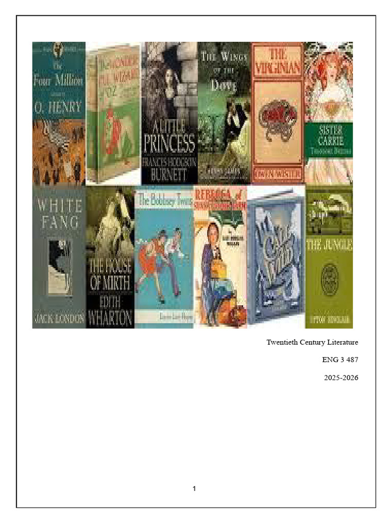 20th Century Literature 20251 Highlight | PDF | Poetry | Modernism