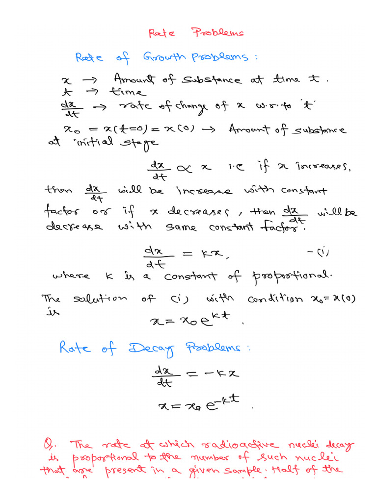 Rate Problems | PDF