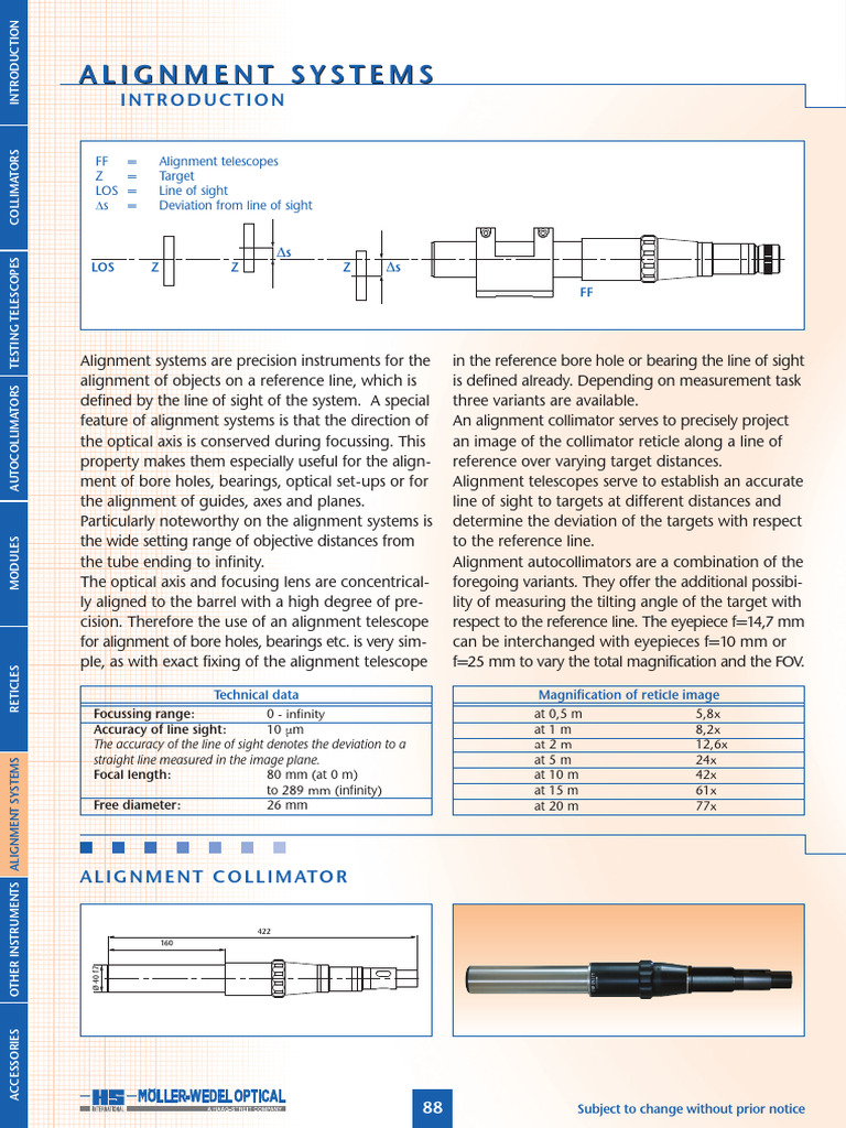 Alignment_Systems_-_Introduction_and_Alignment_Collimator | PDF | Electromagnetic Radiation ...