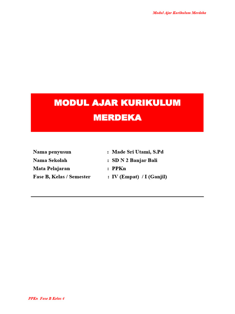 MODUL_AJAR_PKN_BAB_SEMESTER | PDF