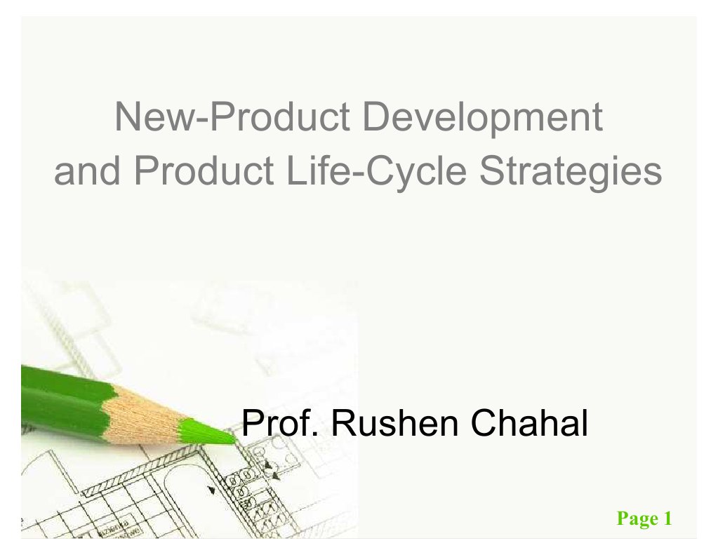 New-Product Development and Product Life-Cycle Strategies | PDF | New ...