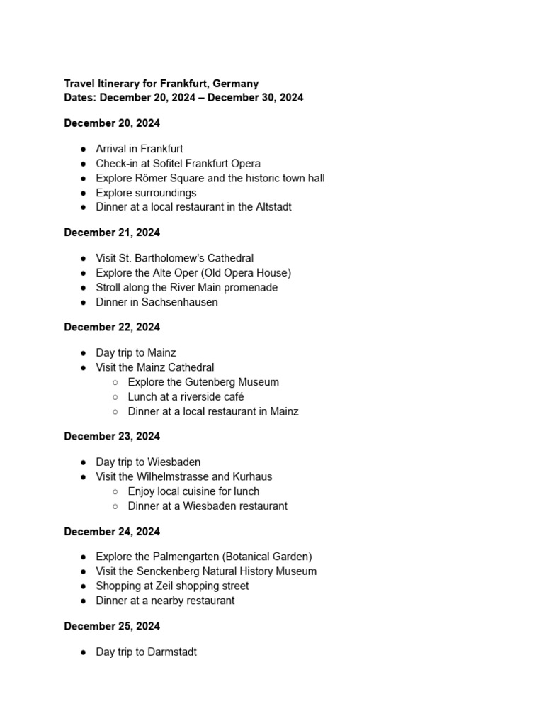 Travel Itinerary | PDF