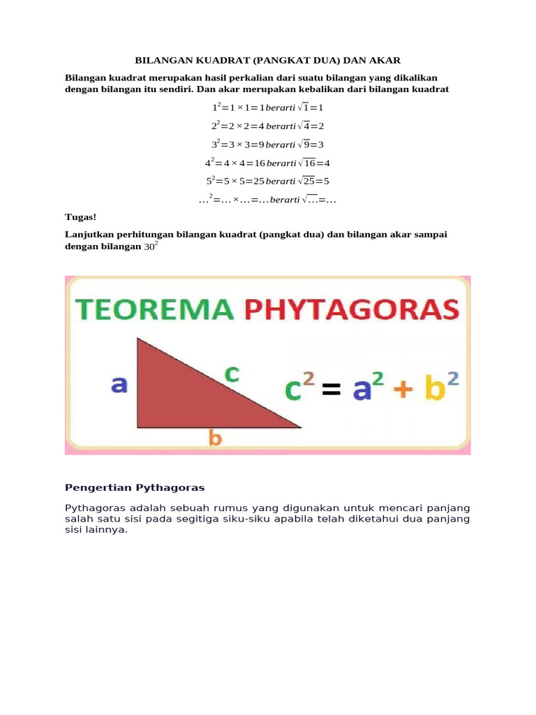 Teorema Pythagoras | PDF