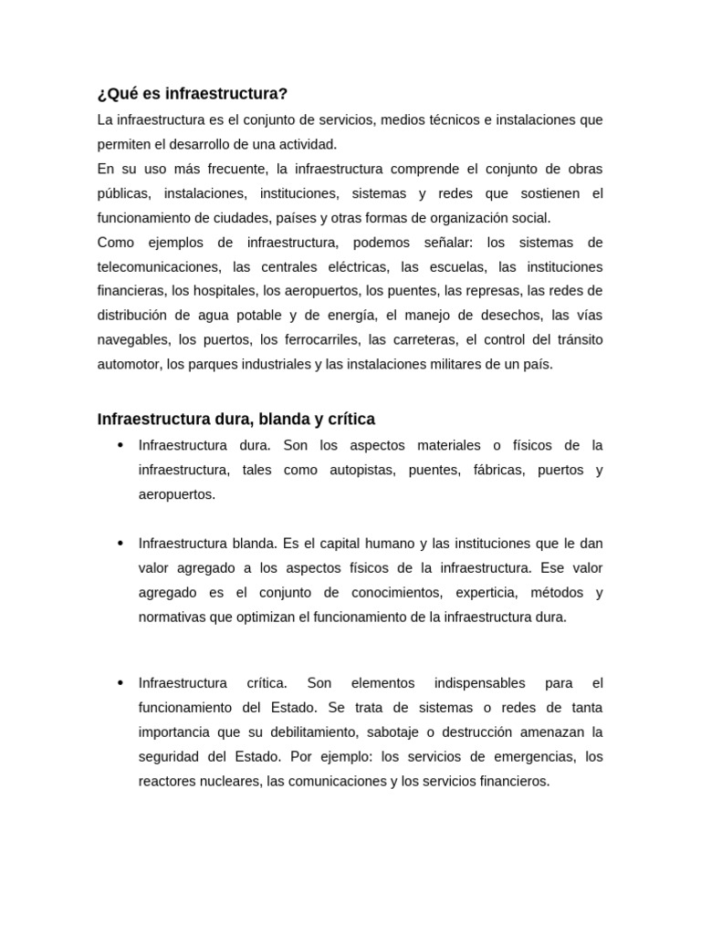 Qué Es Infraestructura | PDF | Infraestructura | México