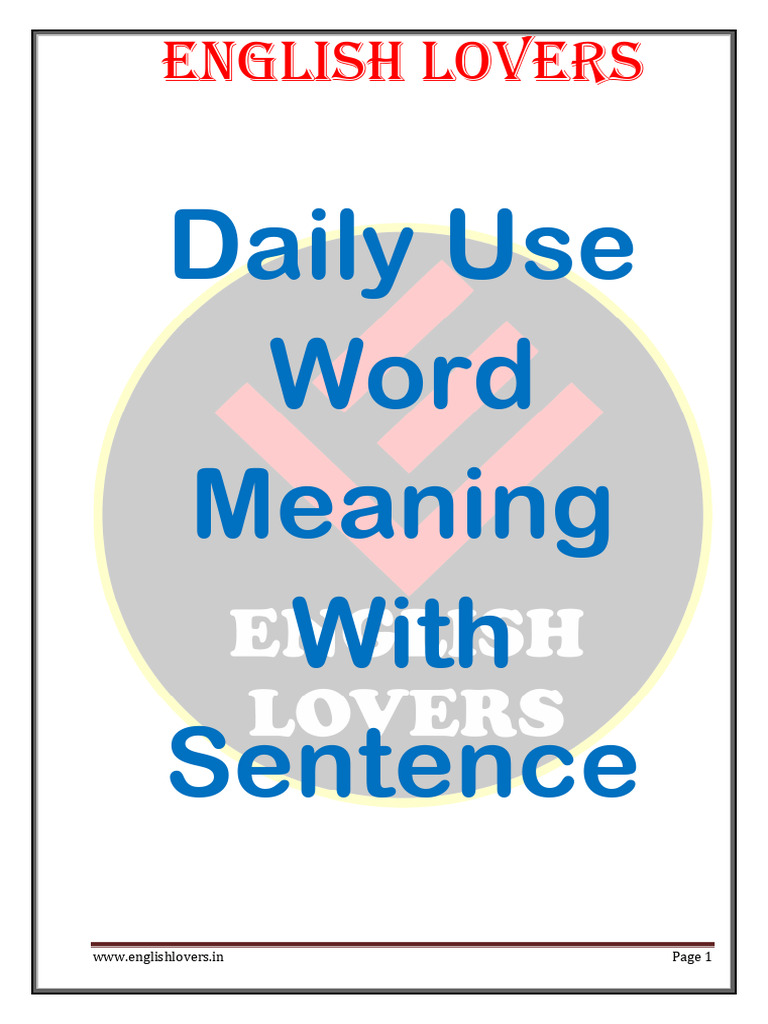 500 Daily Use English Words With Sentences - 7250120 - 2023 - 08!03!11 ...