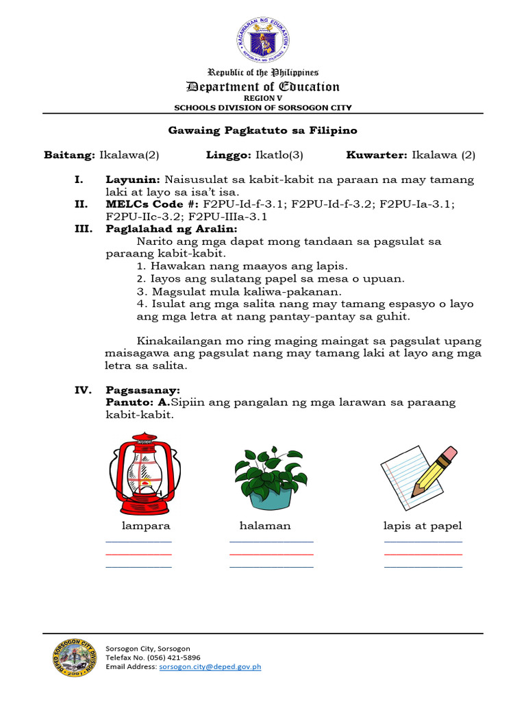 FIL2-Q2-ActSheet 3 | PDF