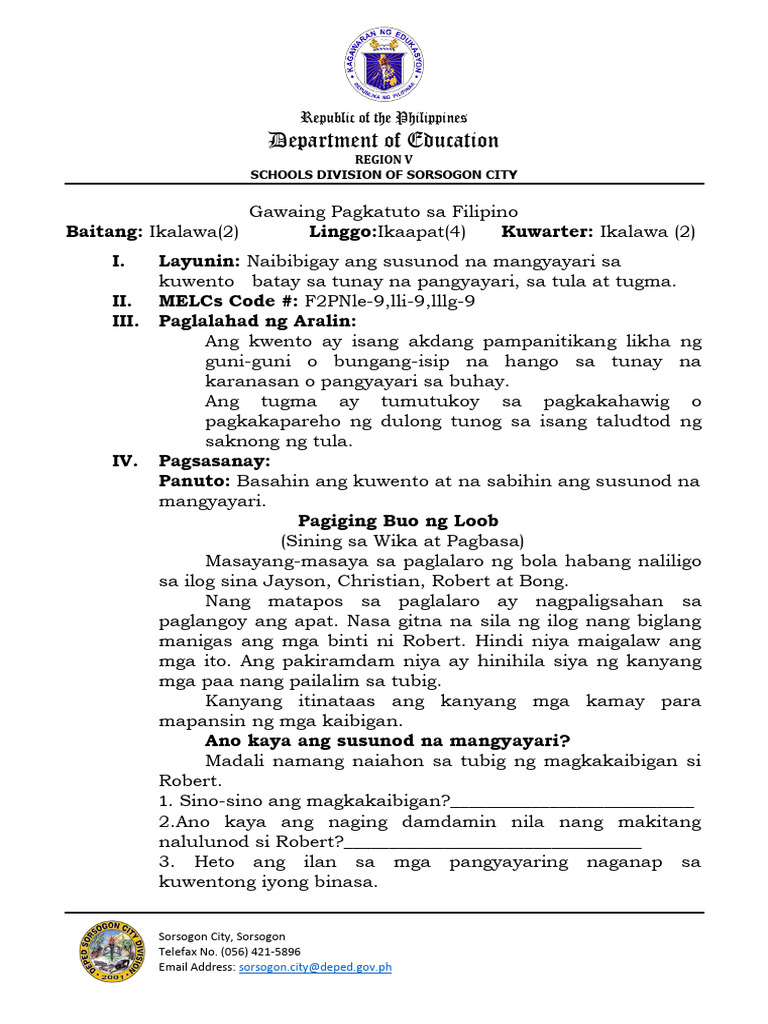 FIL2-Q2-ActSheet 4 | PDF