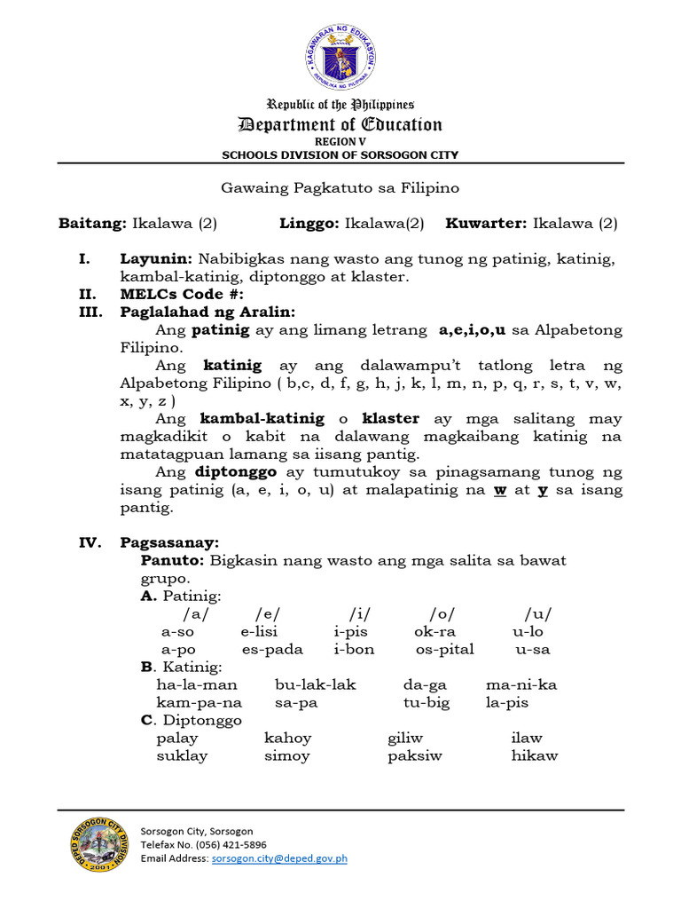 FIL2-Q2-ActSheet 2 | PDF