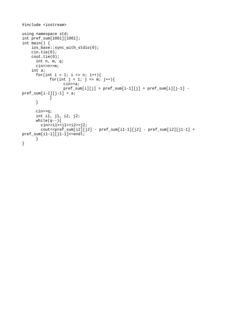 H-2D Prefix Sum | PDF