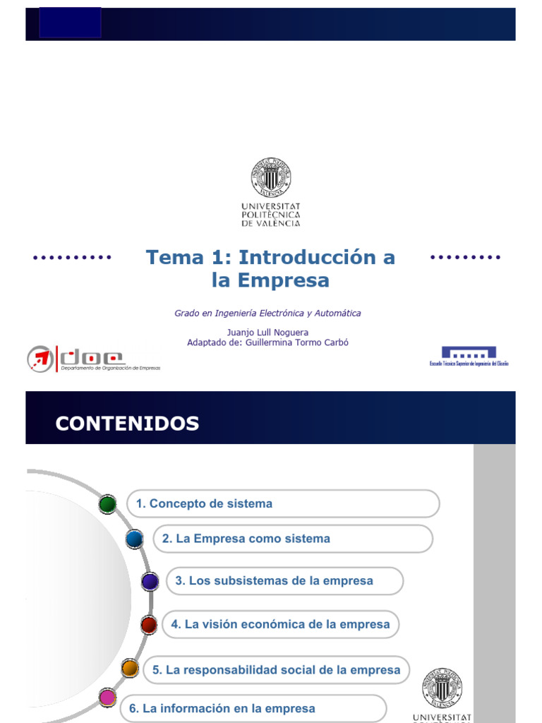 T1 Introducción A La Empresa - 2022-23 | PDF | Business | Mercado (economía)