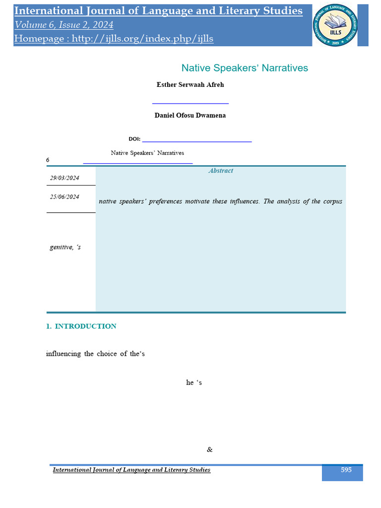 A Comparative Corpus-Based Study of Genitive Variation in Written ...