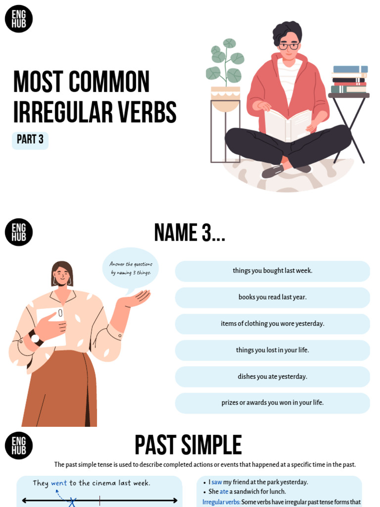 A1 Common Irregular Verbs (Part 3) SV | PDF | Grammatical Tense | Verb