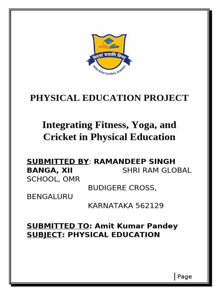Physics Investigatory Project (Edited) | PDF | Asana | Yoga